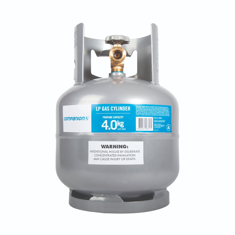 Companion Gas Cylinder Empty LCC27 Valve LPG 4kg – Village Hardware