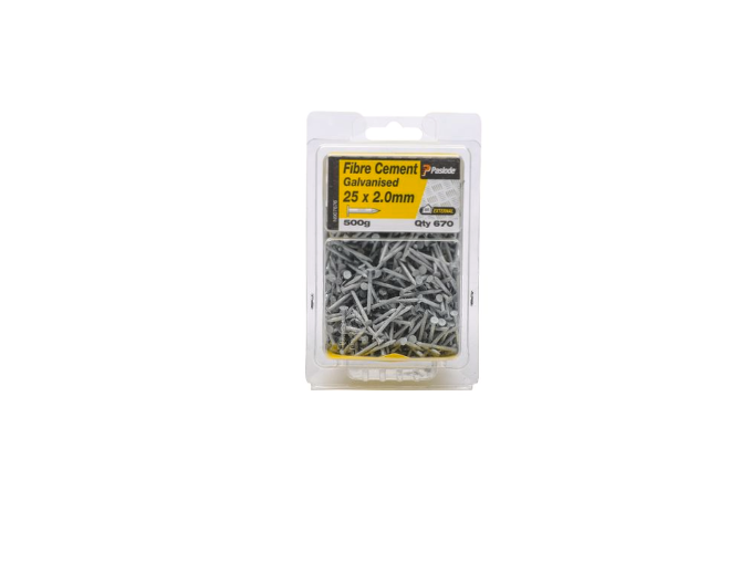Paslode Fibre Cement Nails Galvinised 25 x 2.0mm 670Pk – Village Hardware