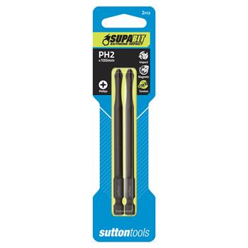 Sutton SupaBit Phillips Driver Bit PH2 x 100mm 2PK – Village Hardware